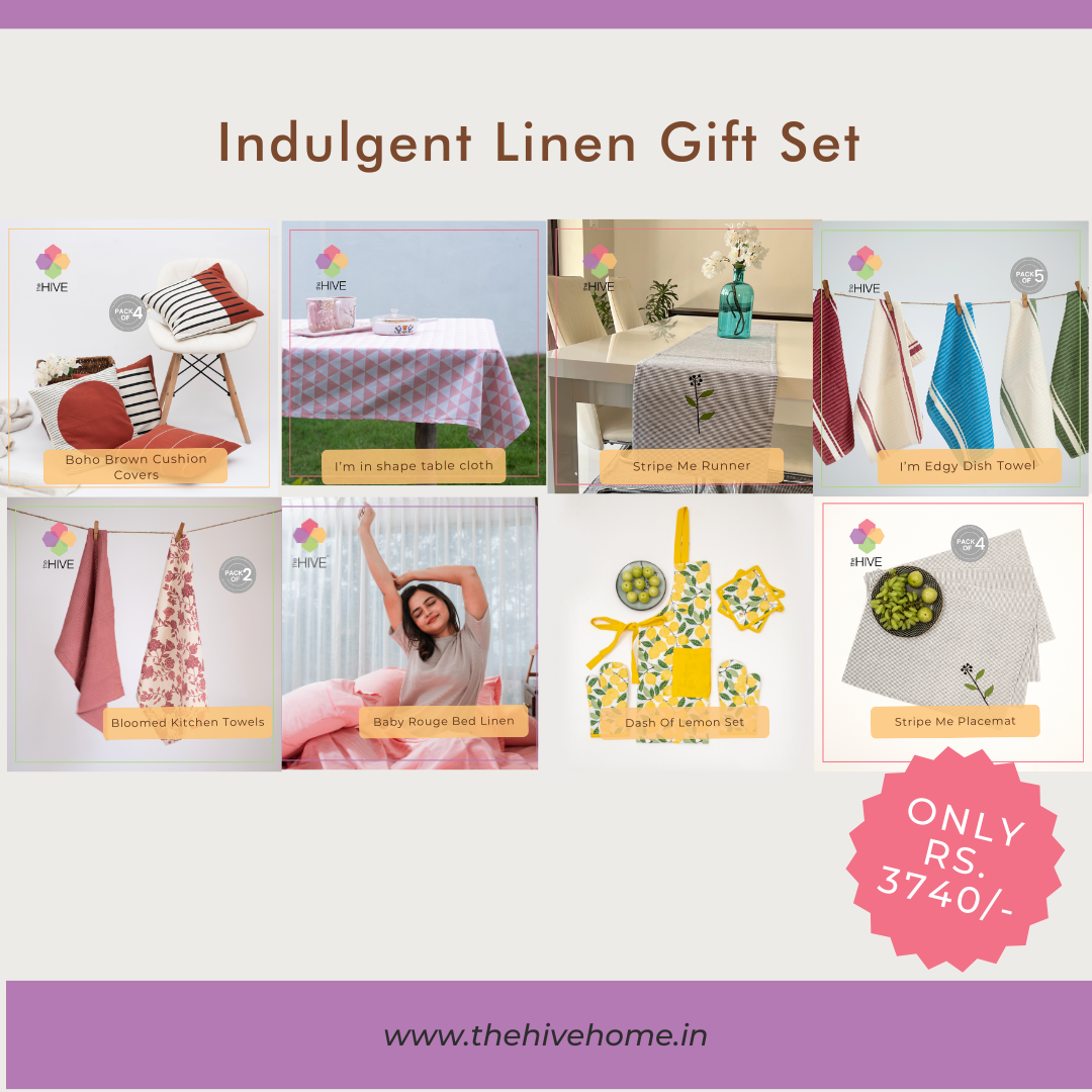 Indulgent Linen Gift Set – thehivehome.in